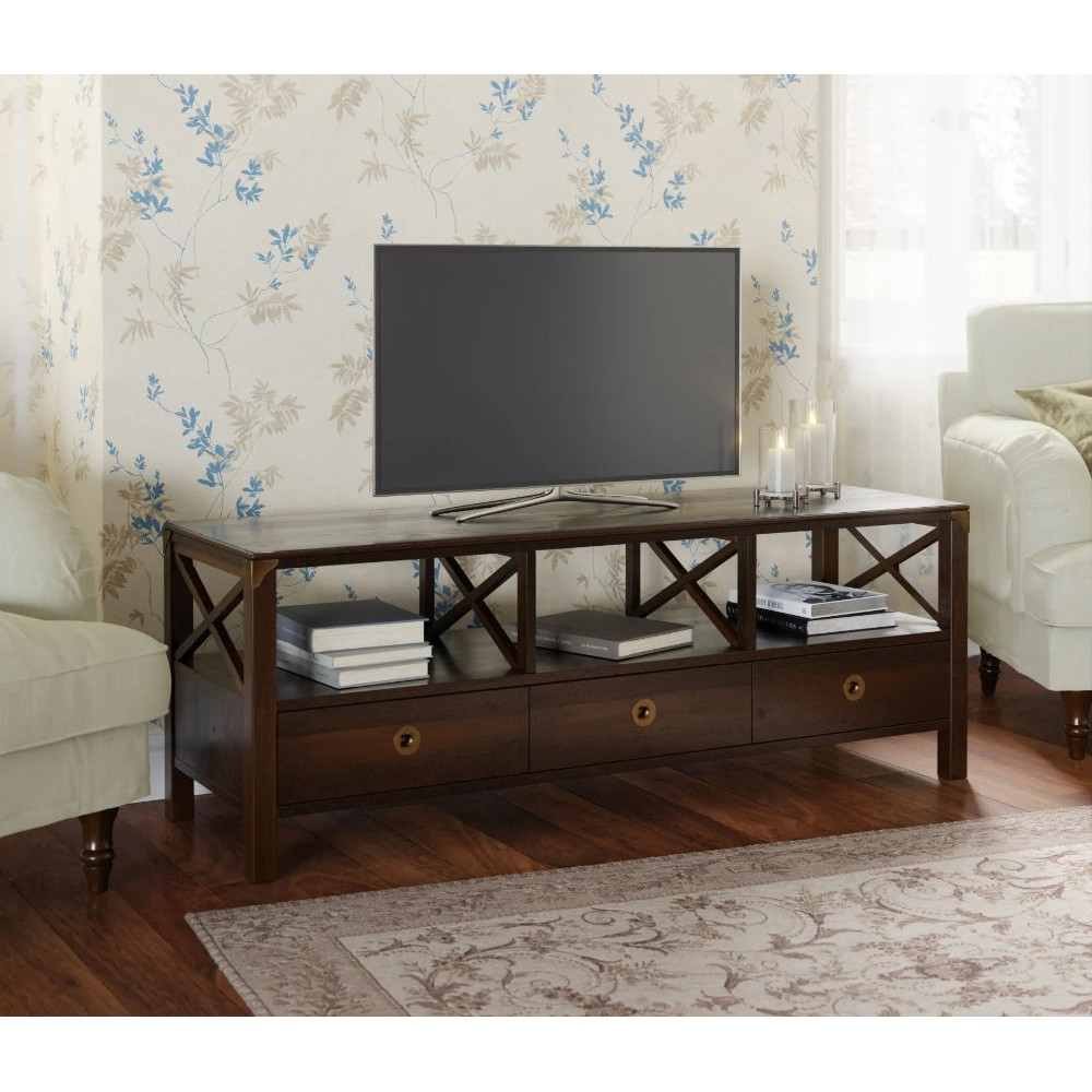 3 Drawer Wide TV Unit| Balmoral | Laura Ashley | FurnitureBrands4U